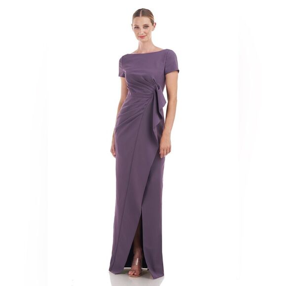 Dresses | Nwt Kay Unger Deep Violet Franca Column Gown Dress 1 | Poshmark